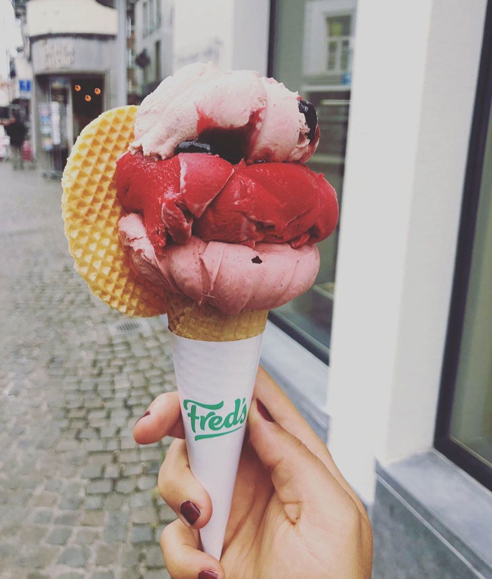 Ice creams | Fresh and completely natural | Fred's Waffles and Ice